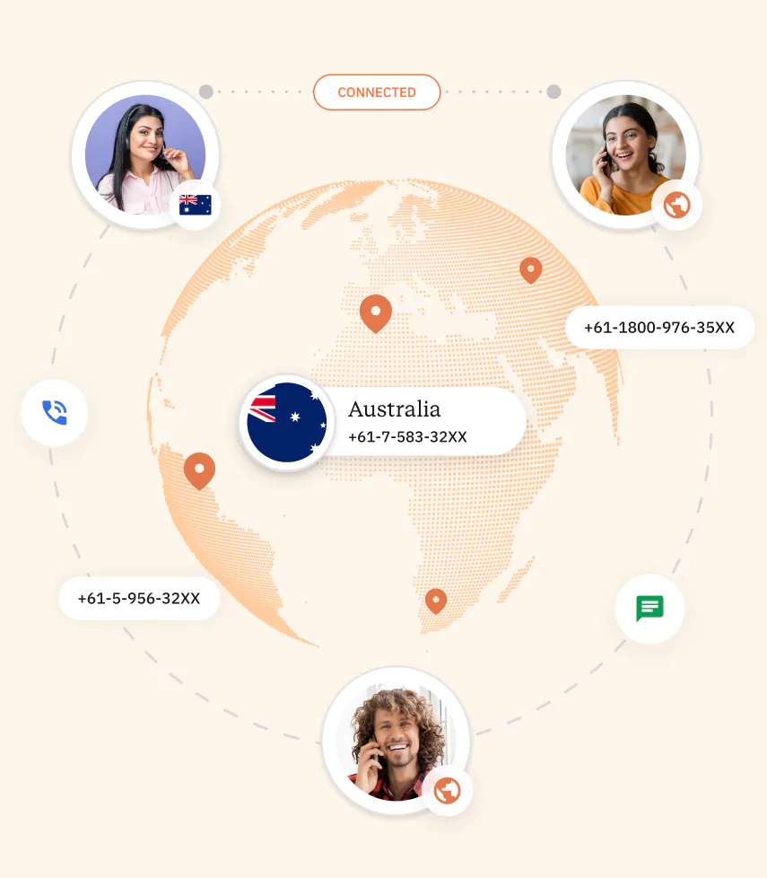 Get Australia Virtual Phone Number at $1/Month | CallHippo