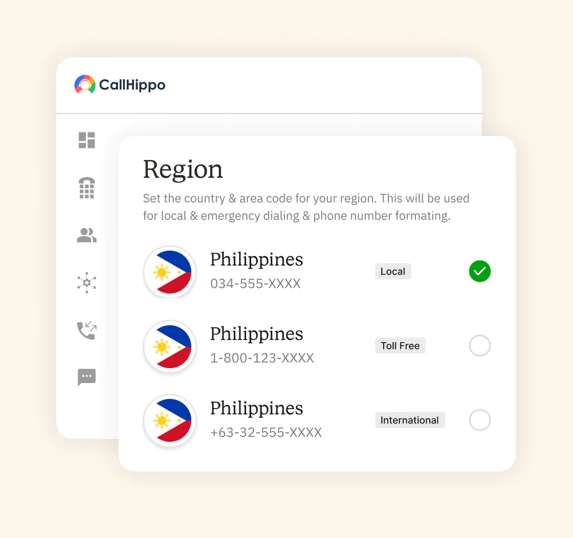 Philippines Virtual Phone Number from $1/month | CallHippo